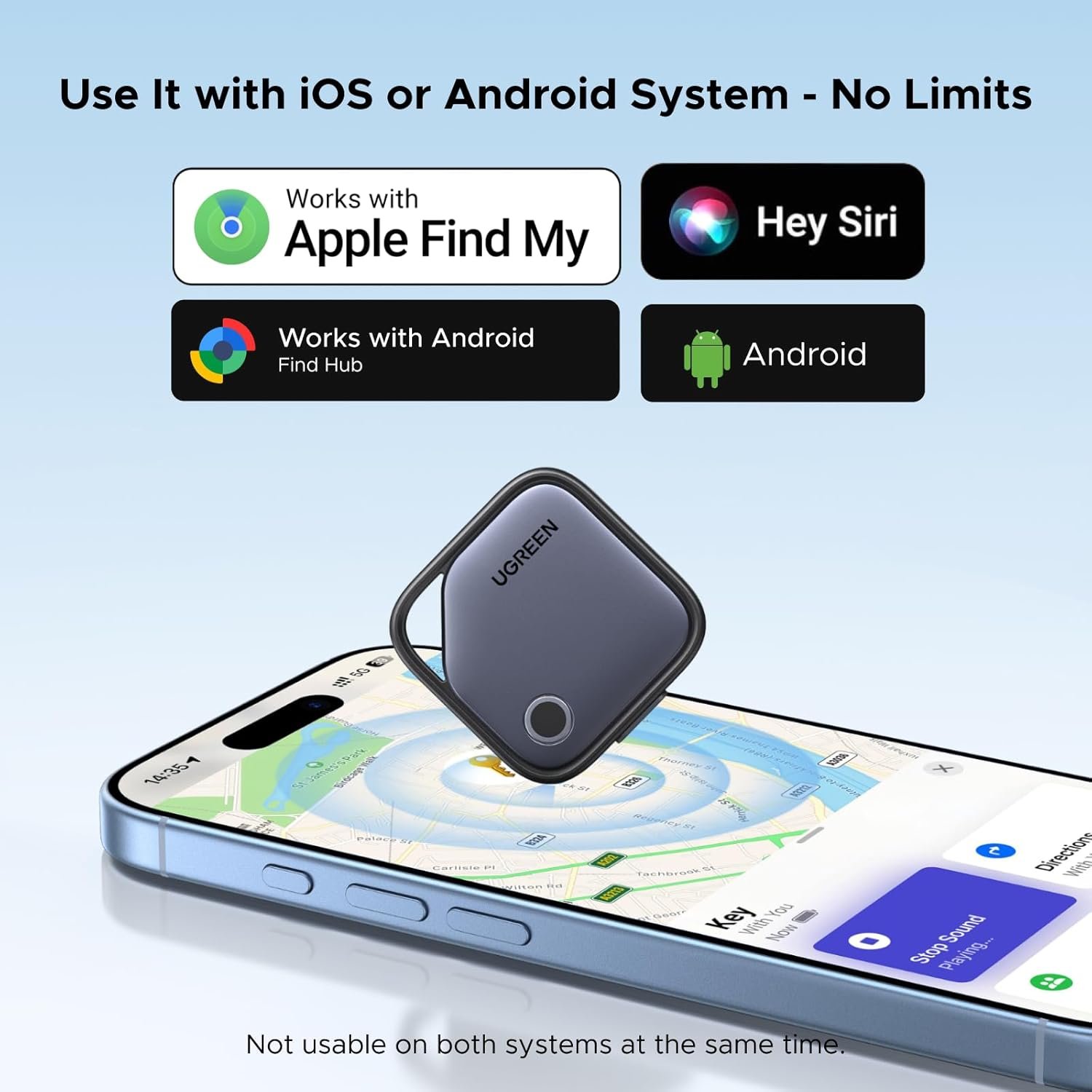 UGREEN FineTrack Duo Finder - iOS/Android, USB-C - Niuxtech
