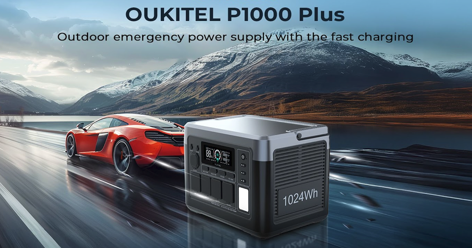 OUKITEL P1000 Plus - 1024Wh, 1800W, UPS